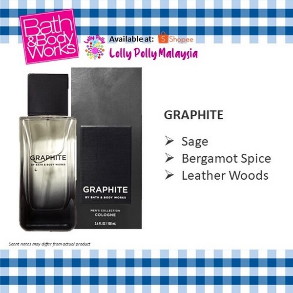 Authentic Bath And Body Works Men's Cologne (100 mL) (Bourbon/Graphite ...