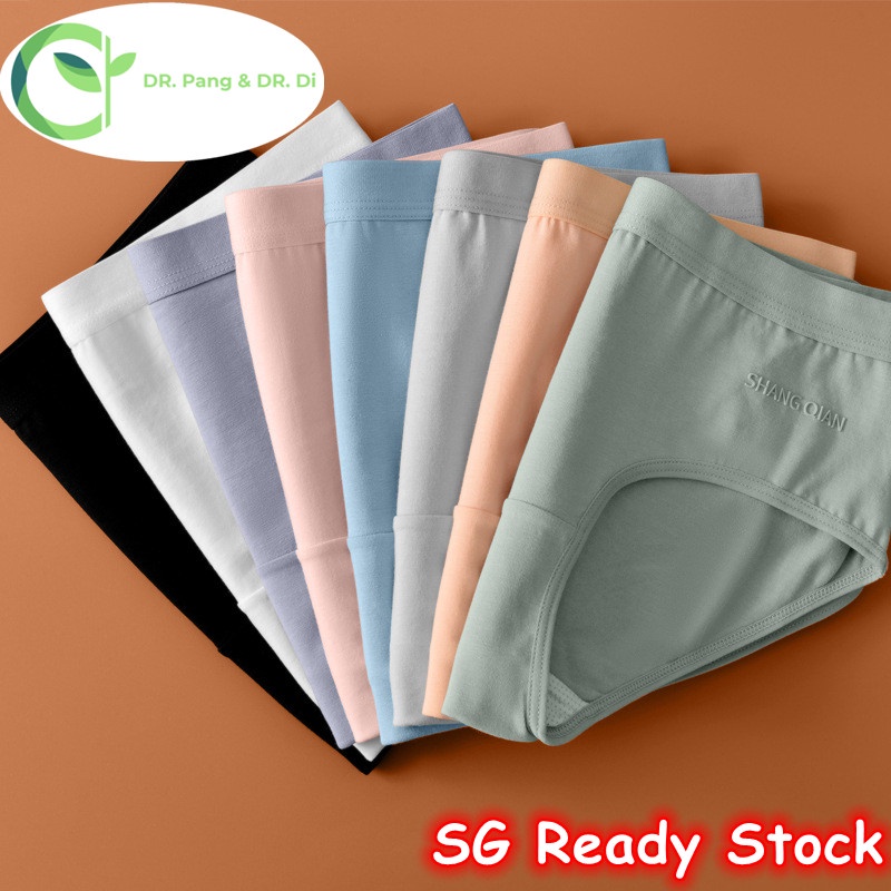 Women Pure Cotton Underwear Female Pure Color Underwear Cotton Panties ...