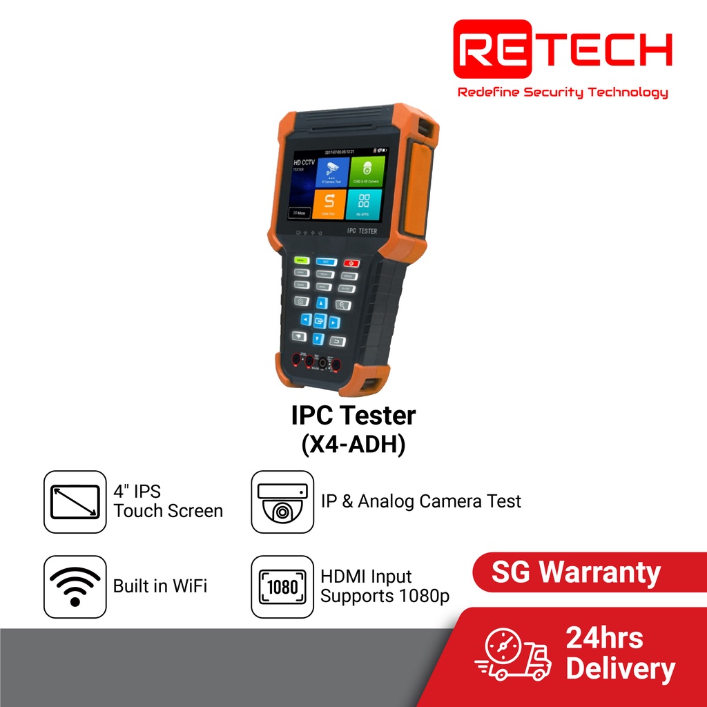 [Retech] IPC Tester X4-ADH 4 inch IPS Touch Screen CCTV Tester HDMI VGA ...