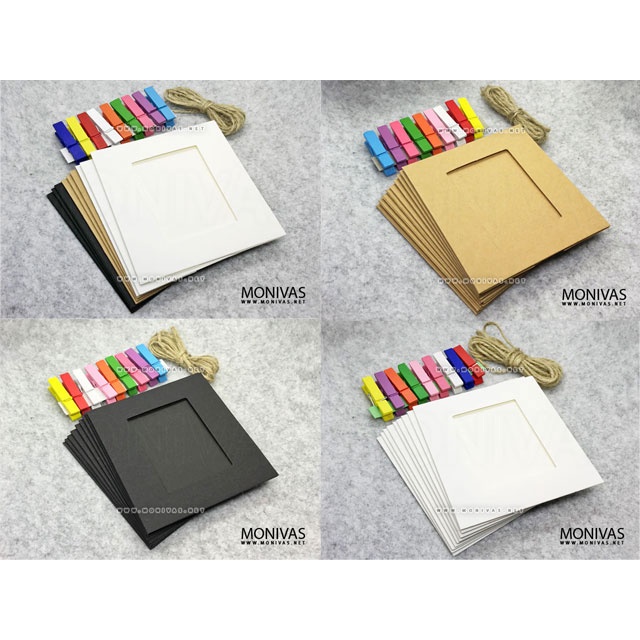 Instax Mini Paper Photo Frames w Wooden Pegs DIY Picture Wall ...