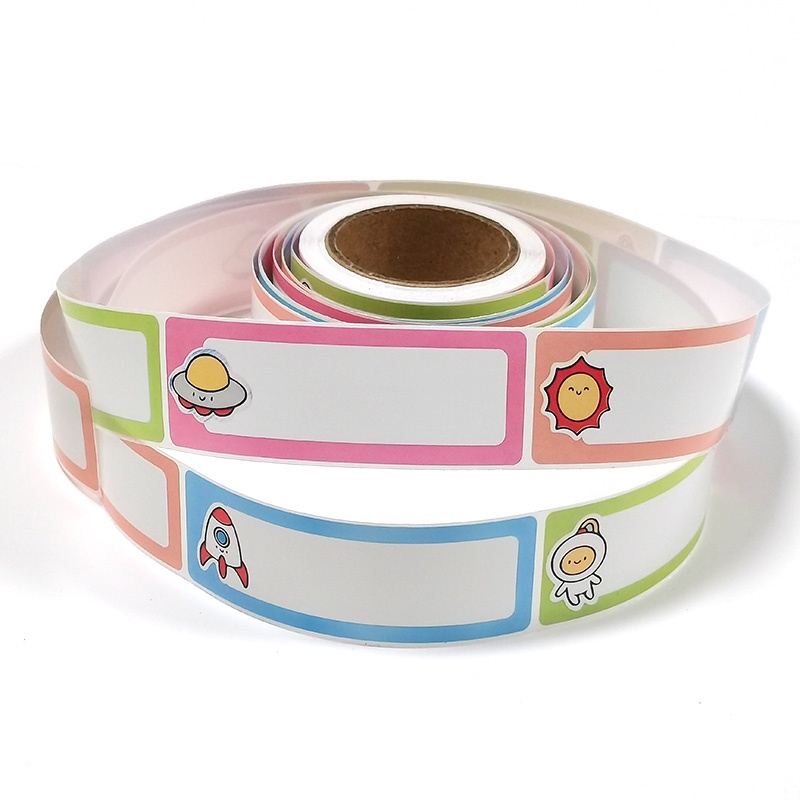 120 Pcs/Roll 7.5*2.5cm New Cartoon Cute Name Stickers School Students ...