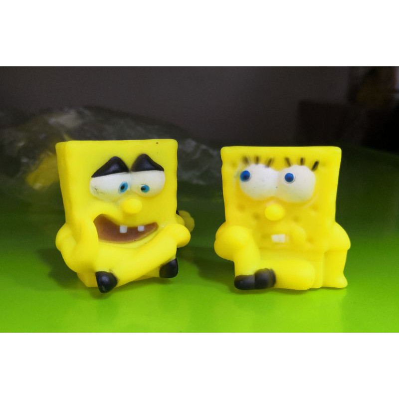 sponge bob cake topper 3d (2pcs) | Shopee Singapore