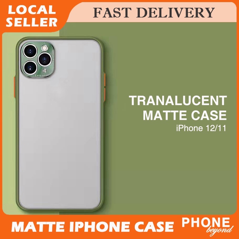 [SG] Translucent Matte iPhone Case Hard PC Back with Soft Edges for ...
