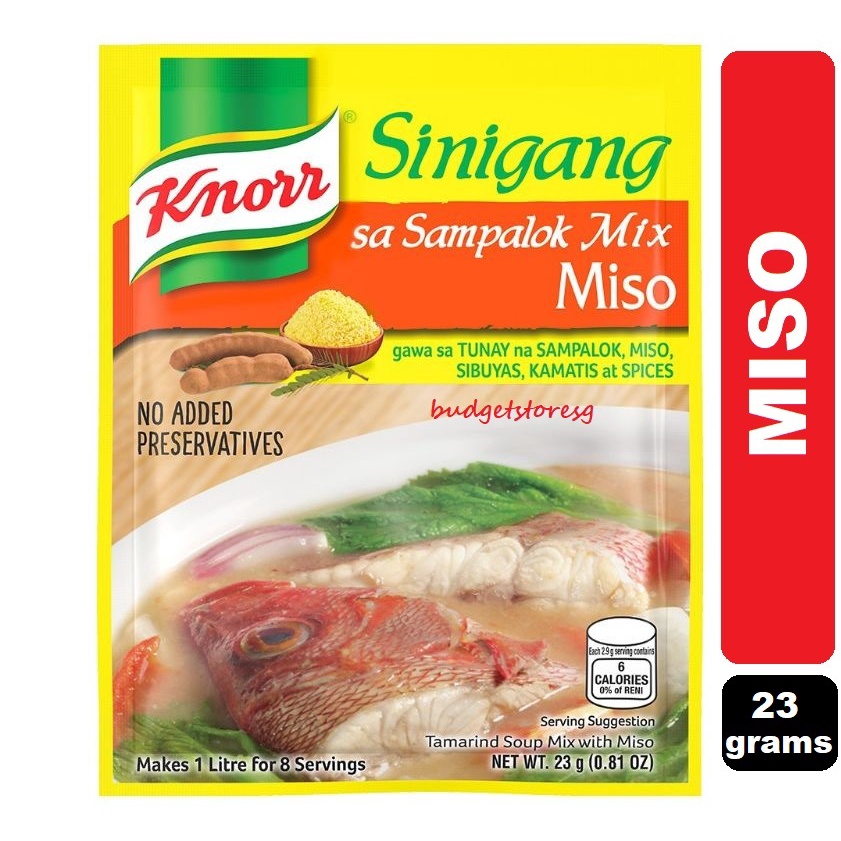 Knorr Sinigang sa Sampalok Mix MISO (Tamarind Soup Mix with Miso) - 23 ...