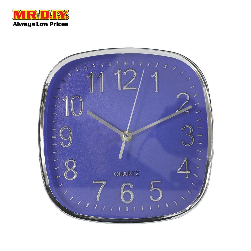 QUARTZ Chrome Digit Square Wall Clock 8" | Shopee Singapore
