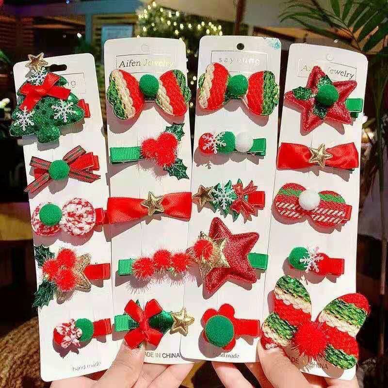 Set OF 5 CHRISTMAS HAIR CLIPS FOR KIDS (SET) | Shopee Singapore