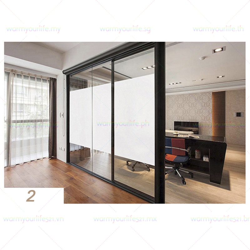 Width-60cm Length-1m Translucent Opaque Shading Glass Sticker Office ...