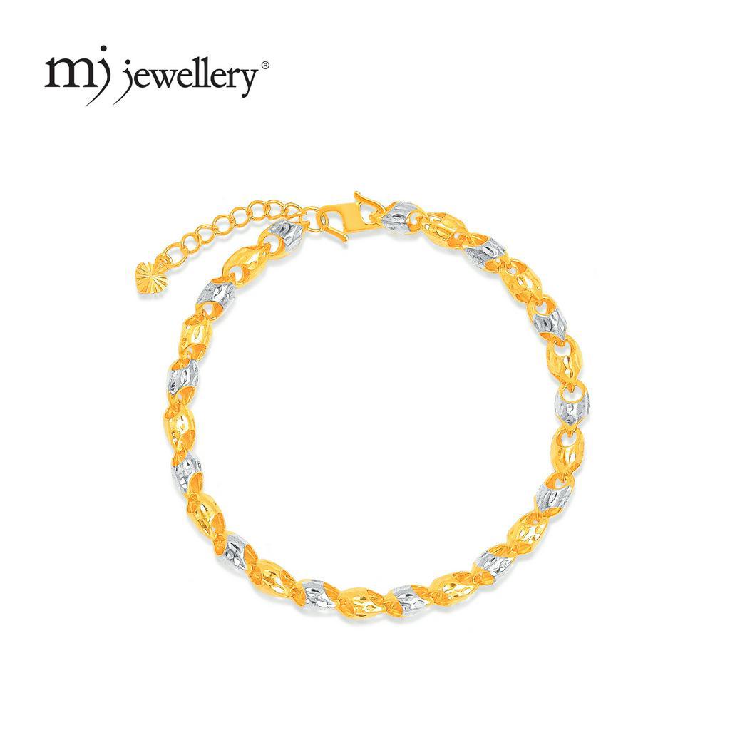 MJ Jewellery 375/9K Gold Bracelet T87 (S Size) | Shopee Singapore