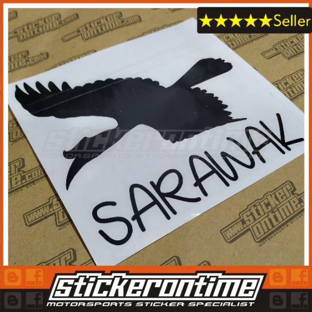 Car Sticker SARAWAK rhinoceros hornbill myvi axia bezza alza saga ...