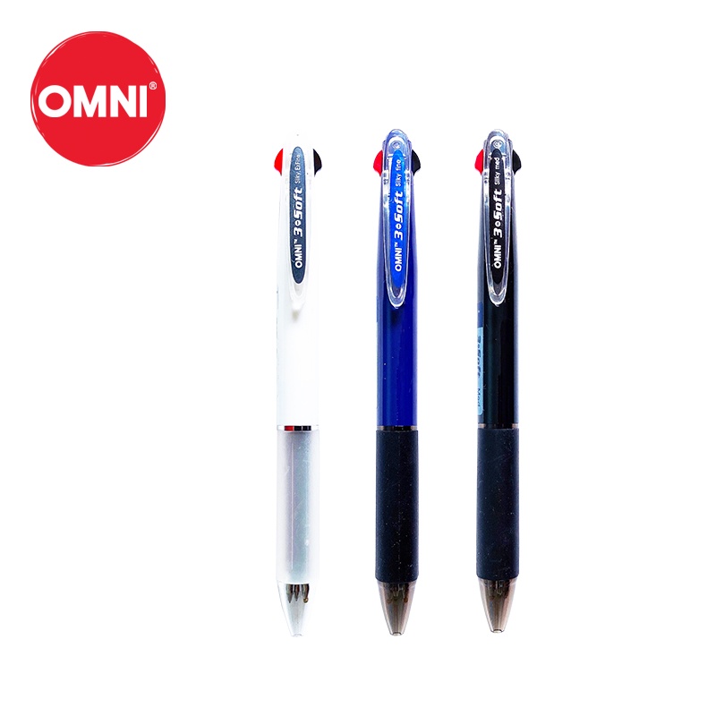 OMNI 3 SOFT 3 COLOURS BALL POINT PEN, EXTRA FINE/ FINE/ MEDIUM | Shopee ...