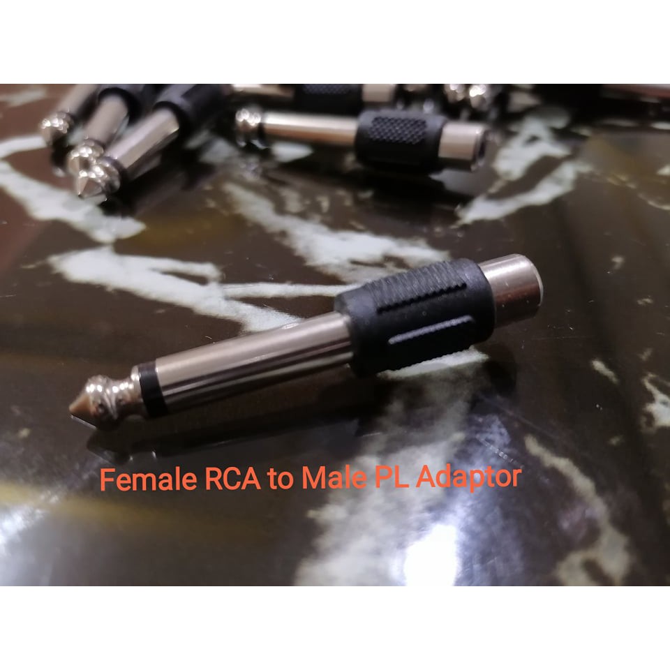 CONNECTOR RCA JACK TO PL55 MONO(Feamale RCA to MALE PL Adaptor ...