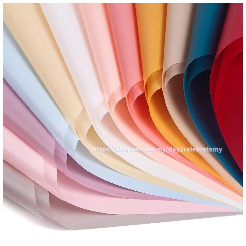 20pcs Single Color Plain Wrapping Paper Waterproof Wrap Bouquet ...
