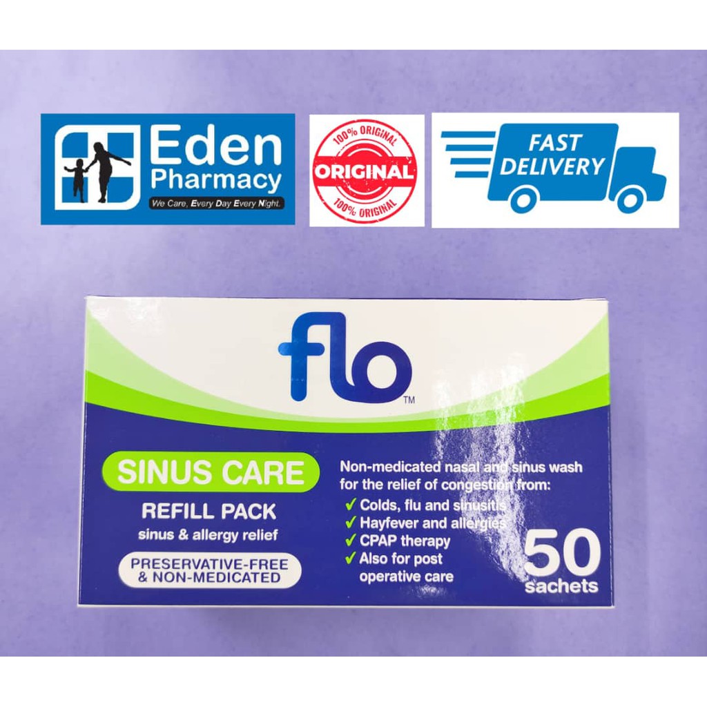 Flo sinus care refill pack ( 50's ) sinus RINSE / Flo sinus starter 12 ...