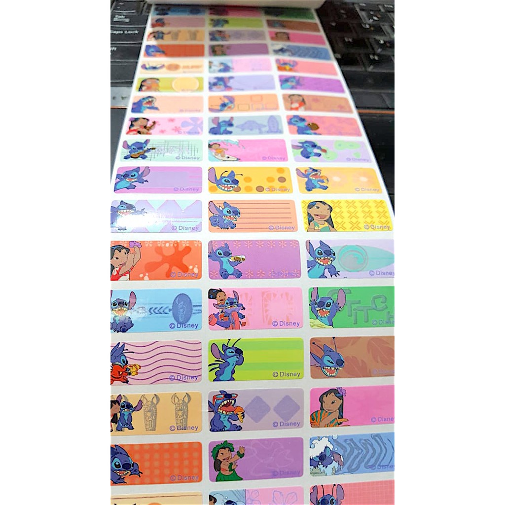 Lilo & Stitch Original Premium waterproof sticker Name Label | Shopee ...