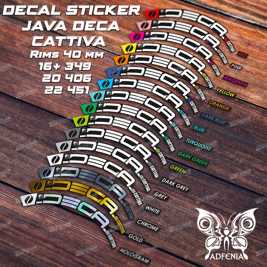 Rims Java Deca Cattiva Bmx Folding Bike Decal Sticker | Shopee Singapore