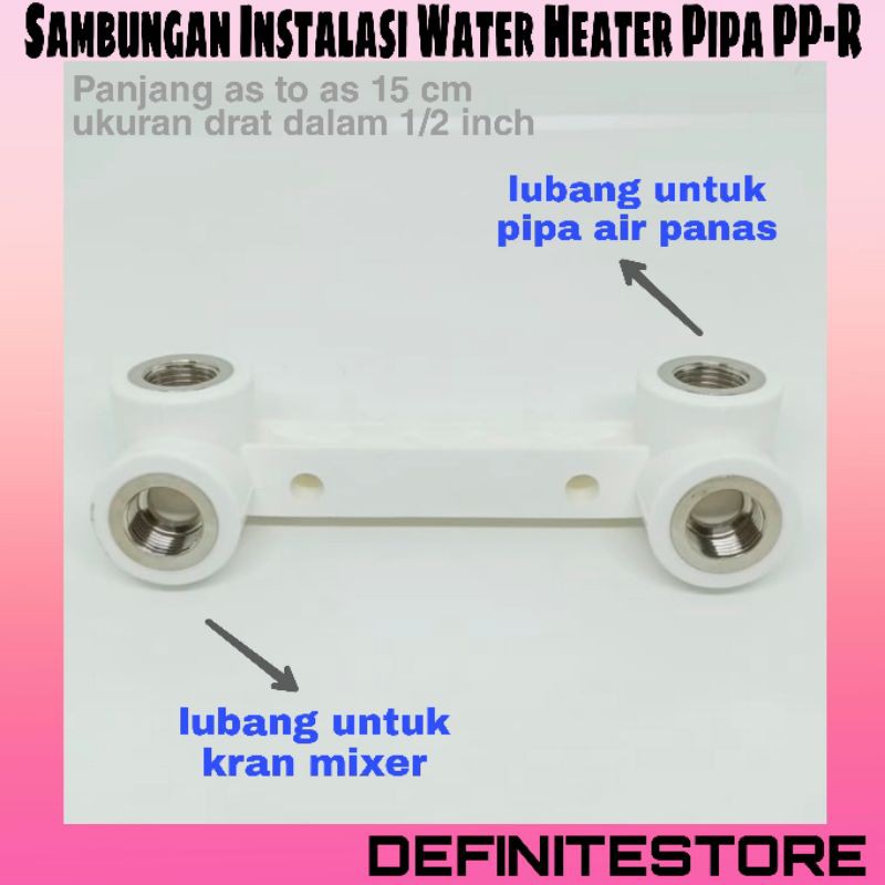 Installation CONNECTION WATER HEATER PIPE PP-R PPR DOUBLE KNEE DRAT INSIDE | Shopee Singapore