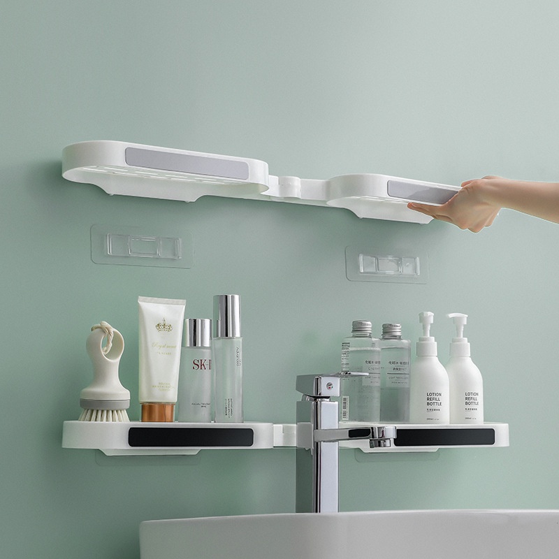 No Punching Can Be Rotated 180° Bathroom Rack Wall-mounted Kitchen ...