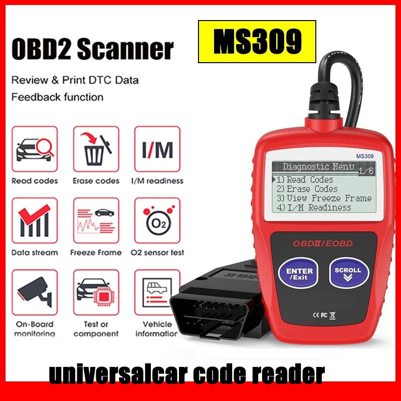 2020 Launch Car Code Reader Obd2 Ms309 Diagnostic Scanner Auto ...