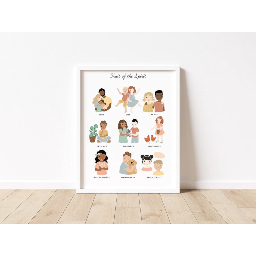 Fruit of The Spirit Vertical Poster Or Canvas Calming Corner Wall Art ...
