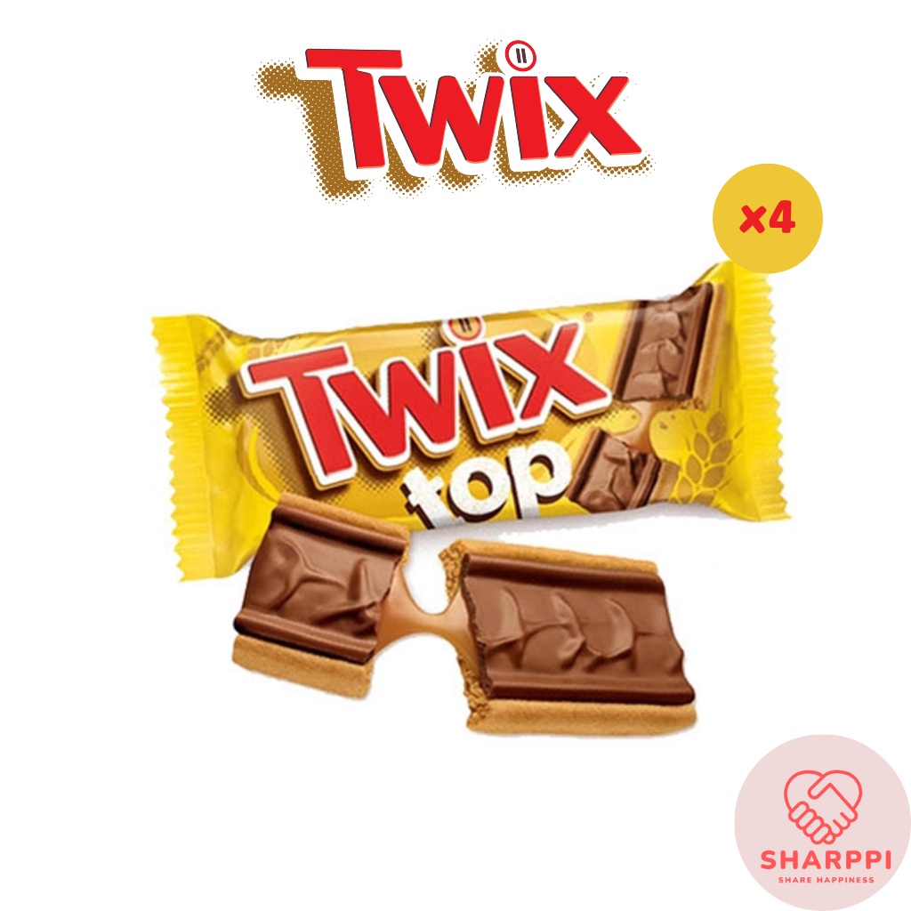 [Korean Snacks Bundle of 4] Twix Top Chocolate Biscuit Snickers Bar 21g ...