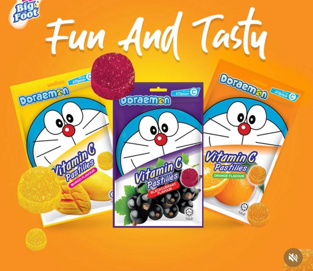 Doraemon Vitamin C Pastilles Orange Flavor 40g | Shopee Singapore