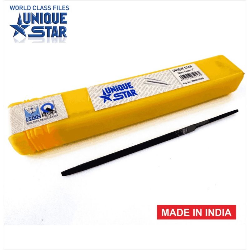 UNIQUE STAR Slim Taper Saw File 3 Inch - Triangle File - INDIA | Shopee ...