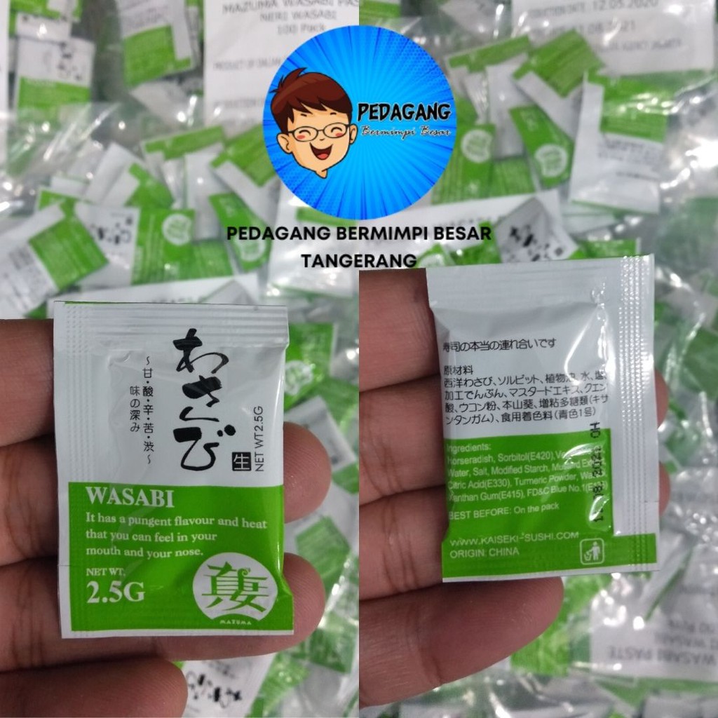 Wasabi Sachet 2.5gr / Mazuma Wasabi Paste Neri Wasabi / Wasabi Sachet ...