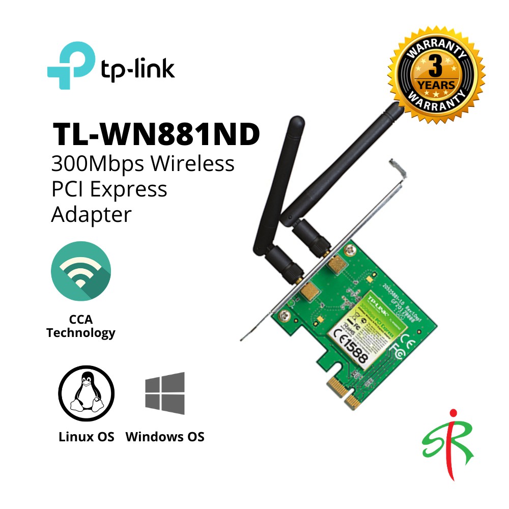TP-Link TL-WN881ND 300Mbps Wireless N PCI Express Adapter | Shopee ...