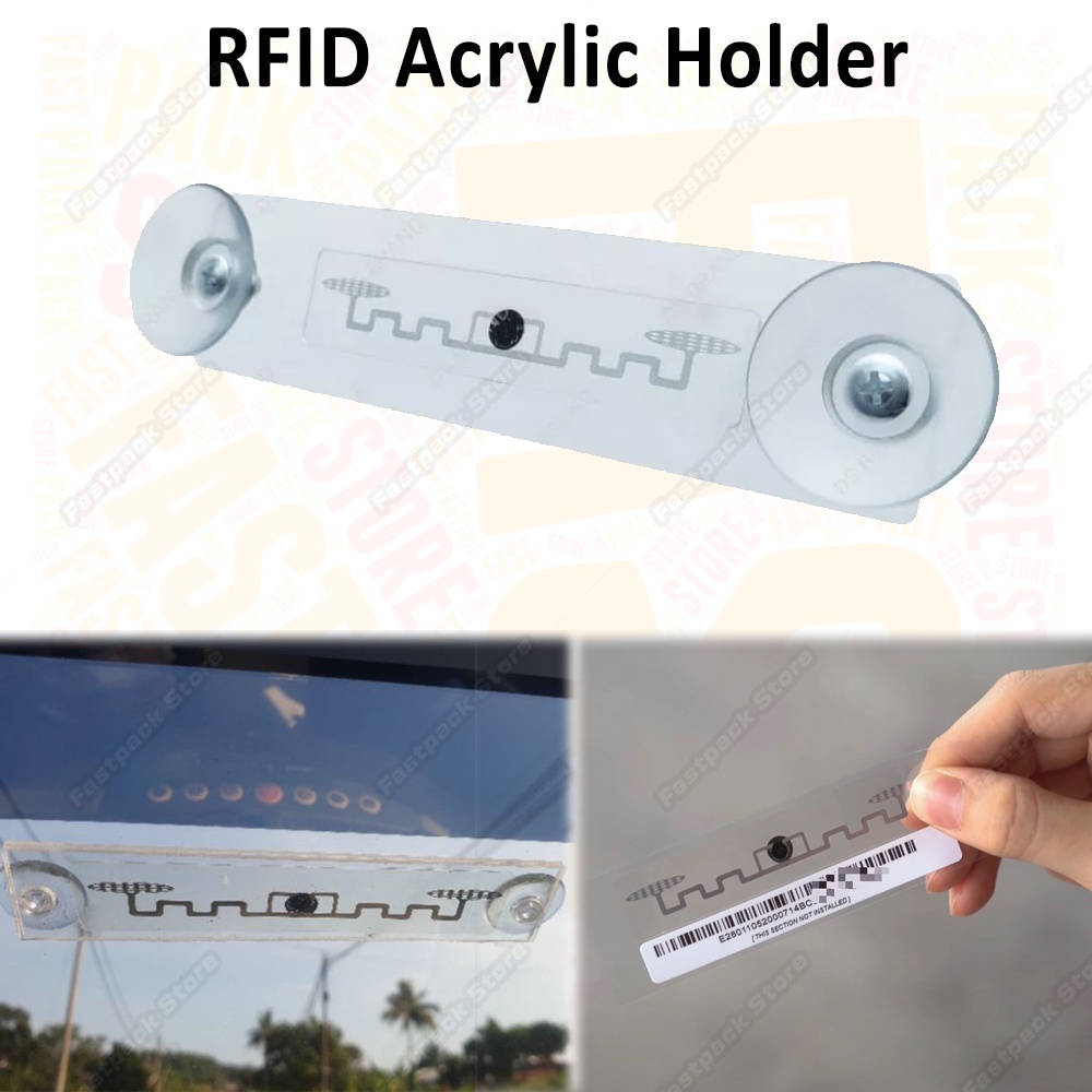 RFID Holder Touch n Go TNG RFID Sticker Smart Tag Transparent DIY ...