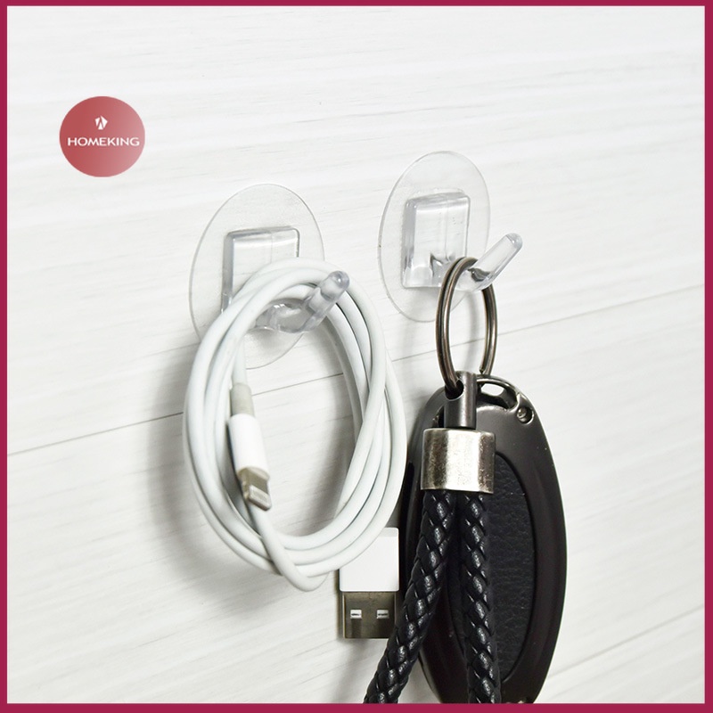 KING Self-adhesive Transparent Wall Hooks,Clear Hooks,Adhesive Hook ...
