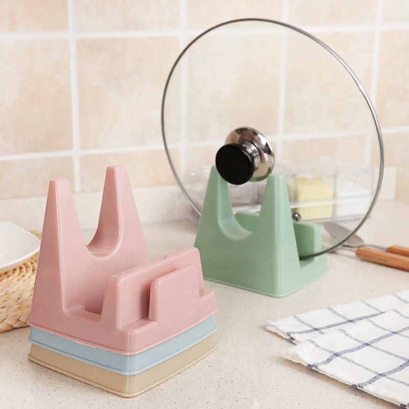 Pot Pan Cover Lid Shell Stand Holder Anti-Slip Bracket Chopping Block ...