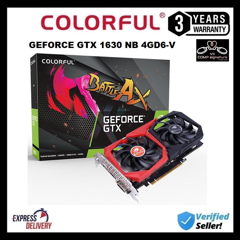 Colorful GTX1630 GTX1650 GTX1660 SUPER RTX3050 BATTLE-AX NB DUO Dual ...