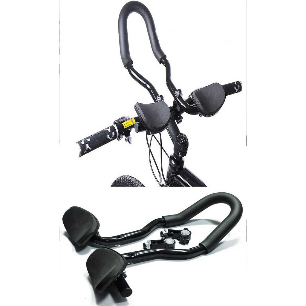 Bicycle Road Bike Bar Triathlon Handlebar Arm Rest Bar Clip on Aero ...