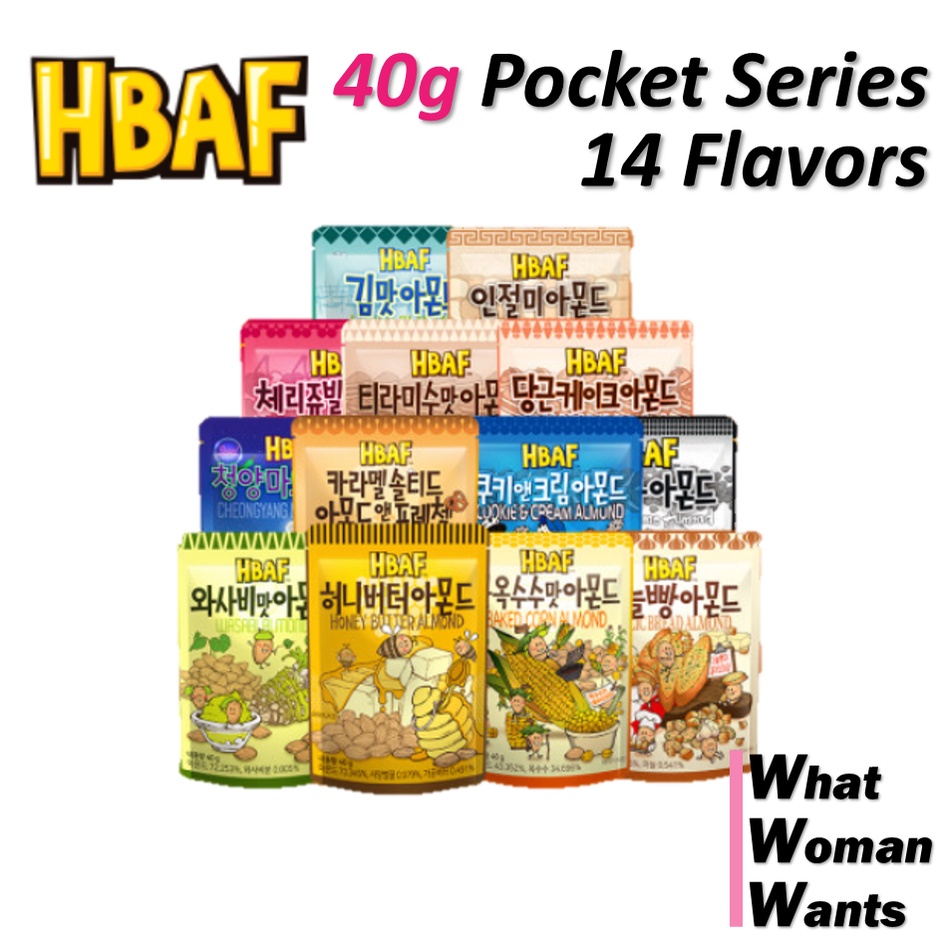 [HBAF] Seasoning Korean Almond 40g (with Free-gift) Honey Butter / Roasted Corn / Garlic Bread ...