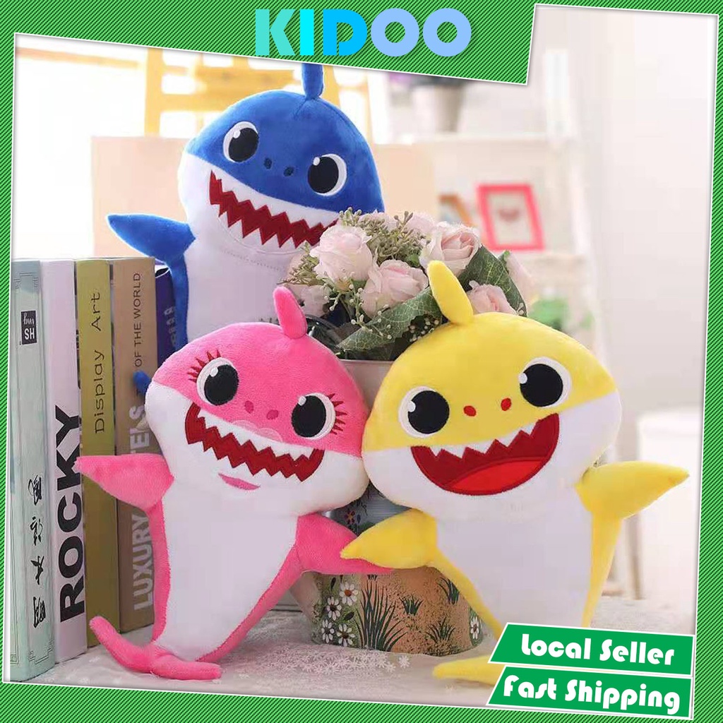 Kidoo 25CM Soft Dolls Baby Cartoon Shark Toys Jerung Baby Shark Patung ...