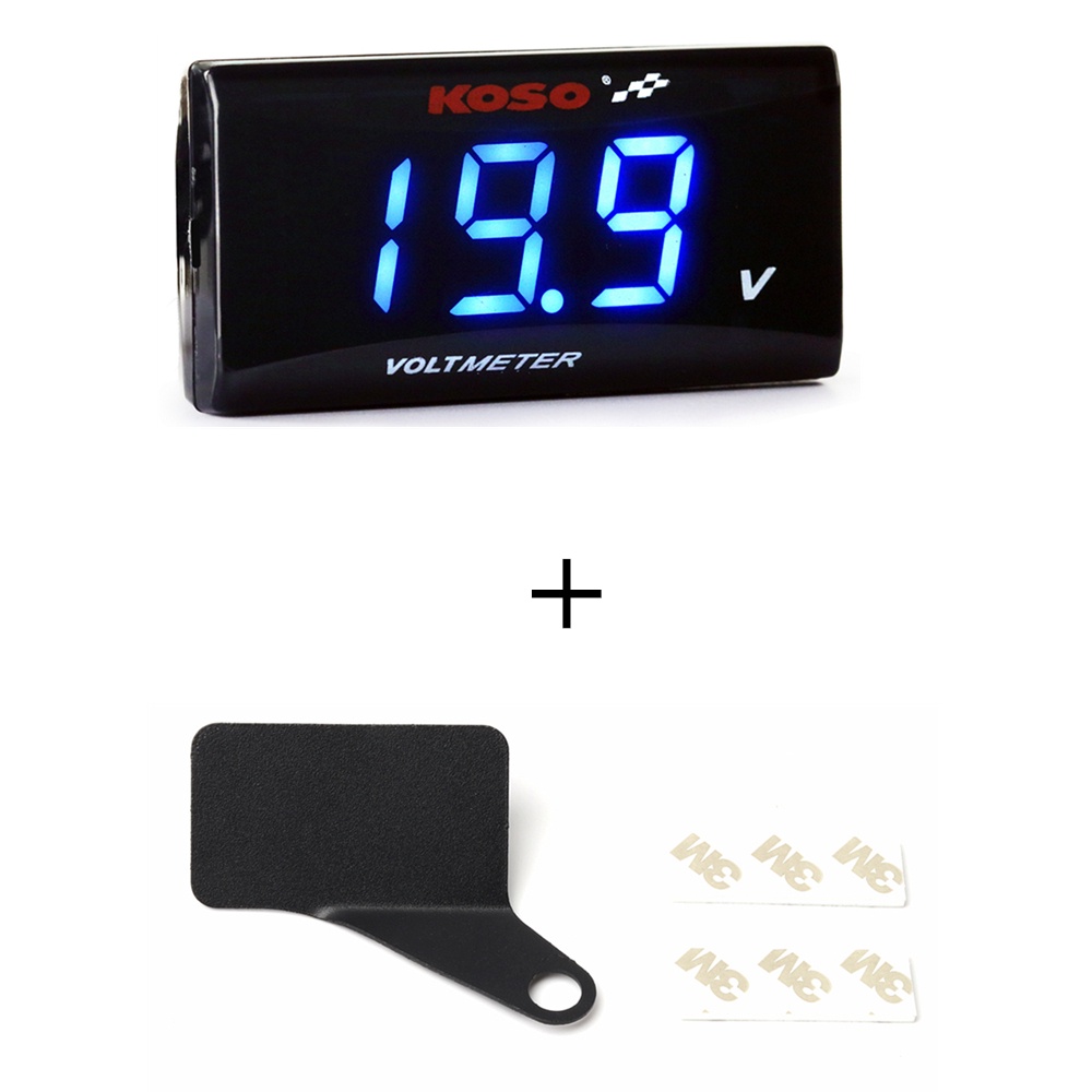 Motorcycle KOSO Mini Voltage Meter Voltmeter for DC 12V-150V LCD ...