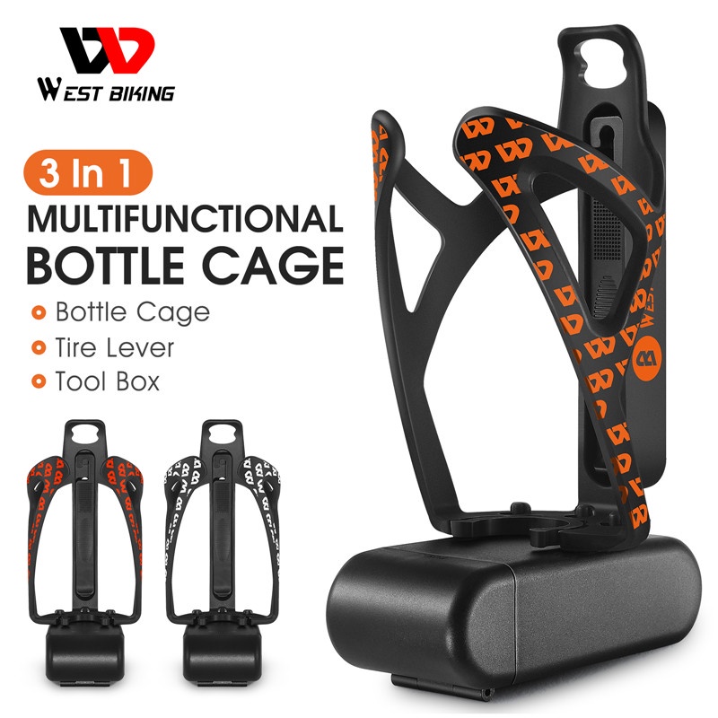WEST BIKING Cycling Water Bottle Cage Multifunctional Nylon Bike Water ...