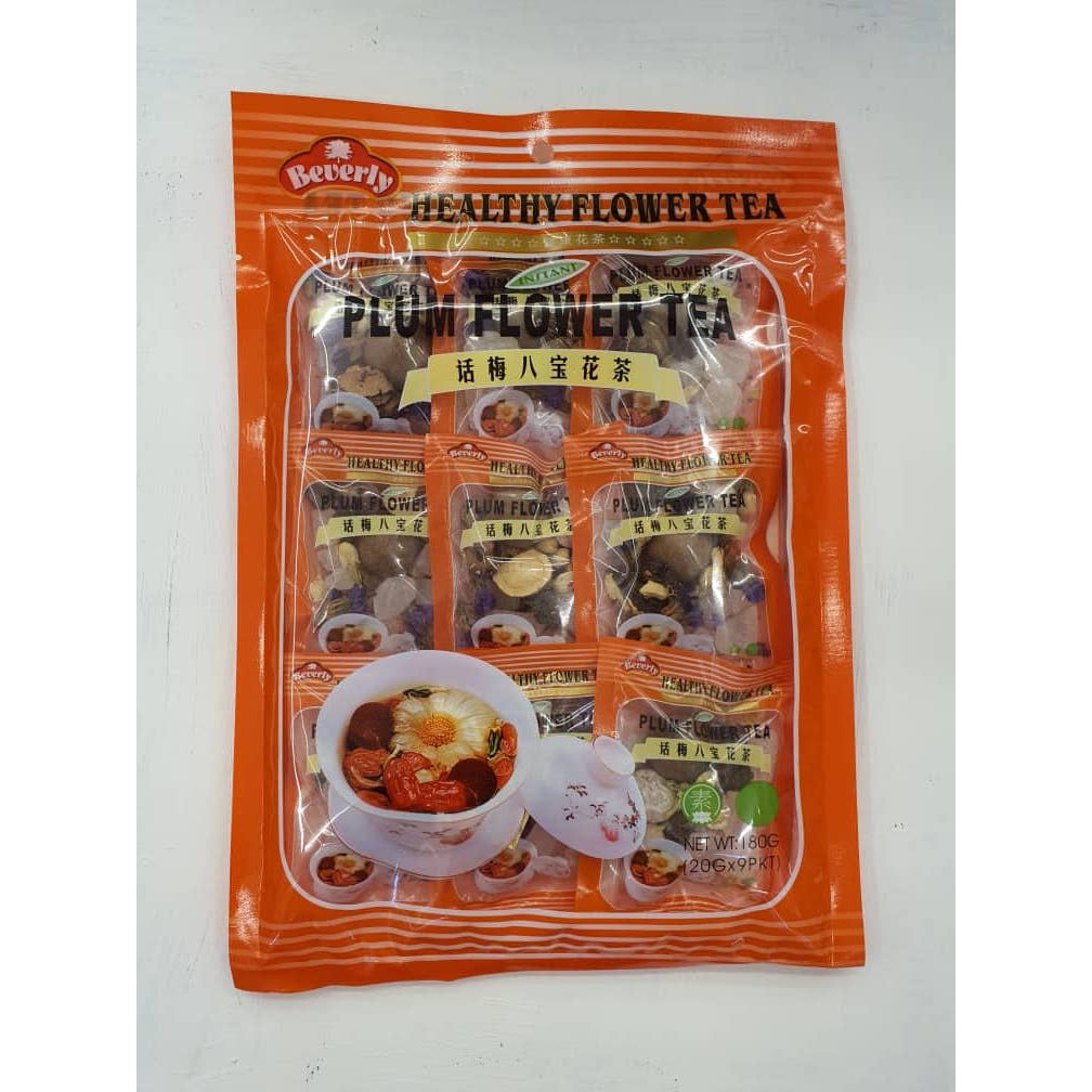 Beverly Healthy Flower Tea ( Plum ) 话梅八宝花茶 ( 20g x 9pkts ) | Shopee ...