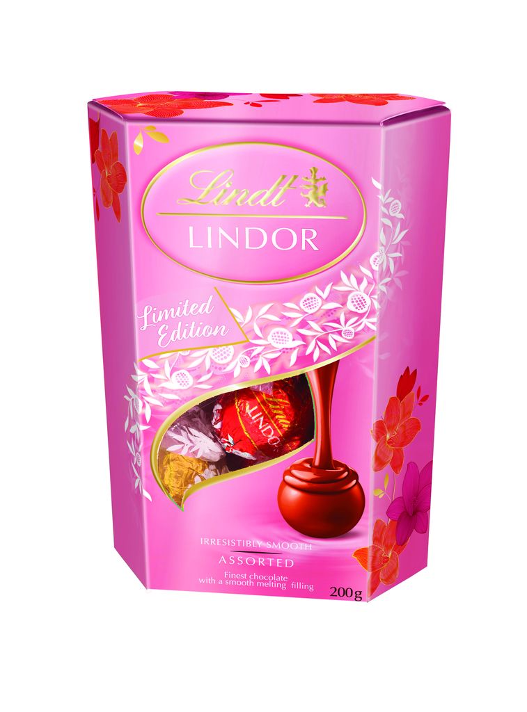 Lindt Lindor Chocolate Cornet Pink Assorted 200g | Shopee Singapore