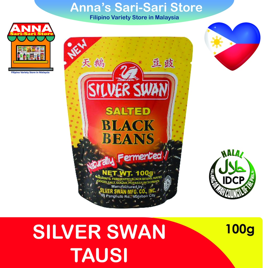 SILVER SWAN Salted TAUSI BLACK BEANS Fermented 100 Grams (HALAL ...