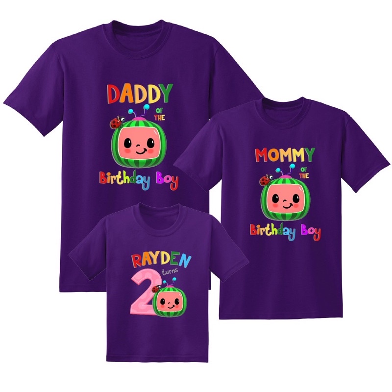 Cocomelon Family Tee Birthday Team Design Set T-shirt | Shopee Singapore