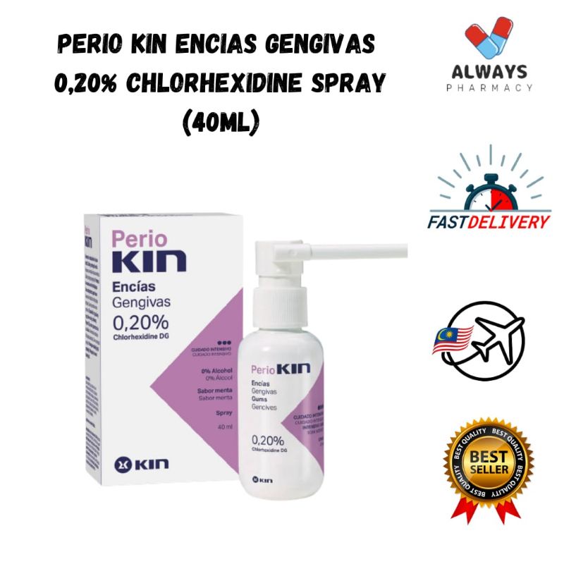 PERIO KIN SPRAY 0.2% Chlorhexidine FOR ORAL CAVITY (40ml) | Shopee ...