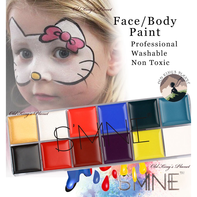 Face Paint Body Paint ISMINE Makeup Oily Non-Toxic Cat Muka Cat Badan ...