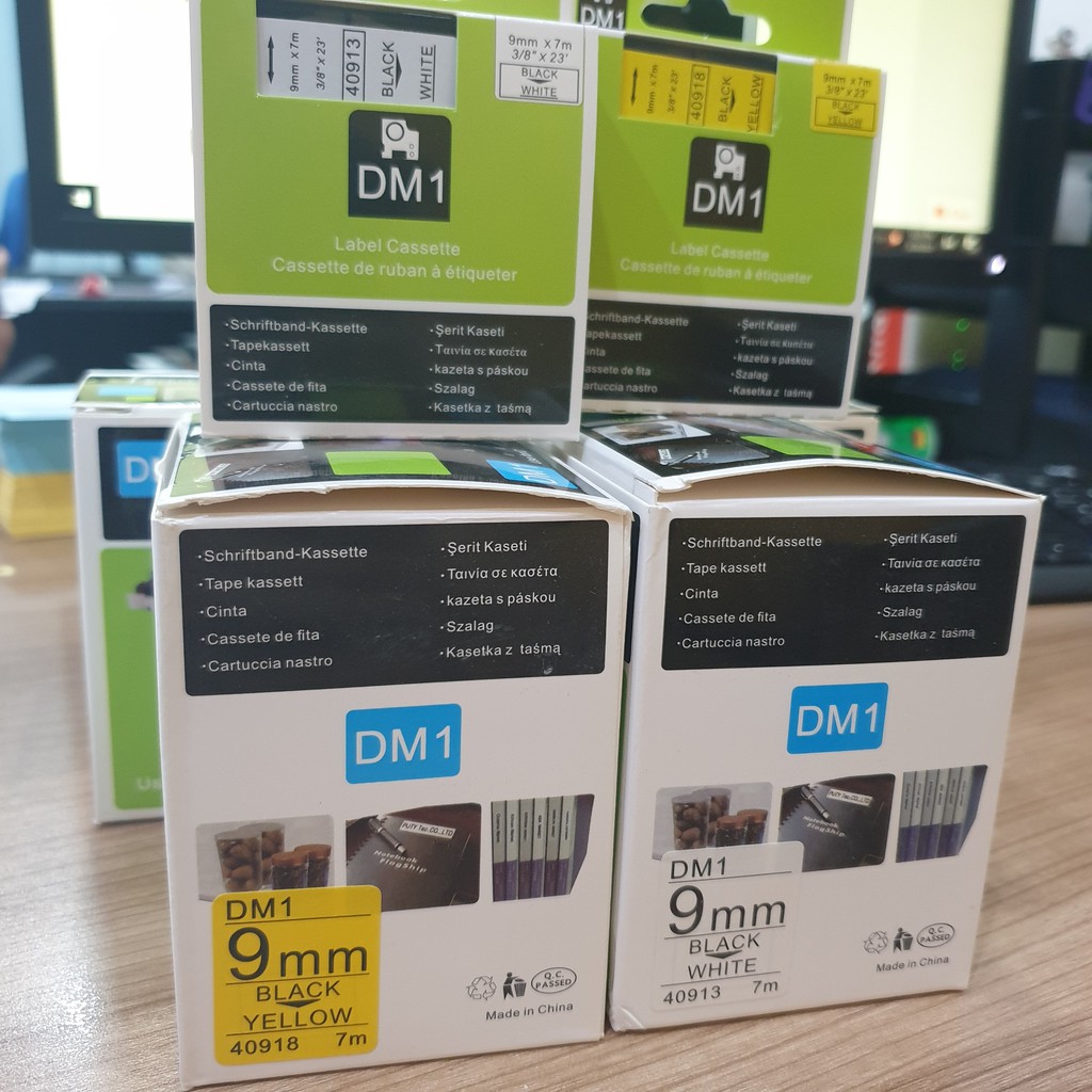 DYMO D1 LABEL CASSETTES ( 40913 BLACK/WHITE - 9mm X 7m ) | Shopee Singapore