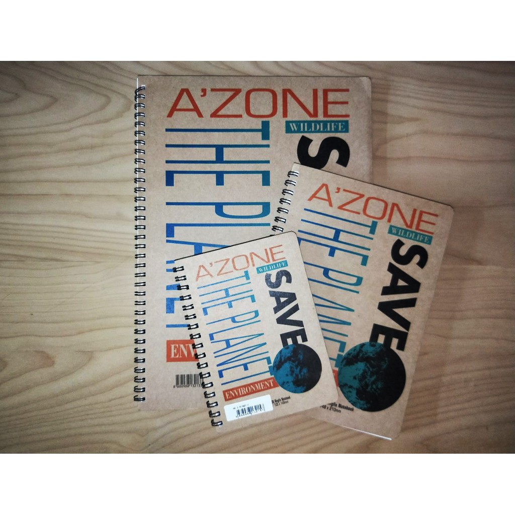 Azone Save the Planet Ringfix Notebook / Lecture Pad A4 / A5 / A6 ...