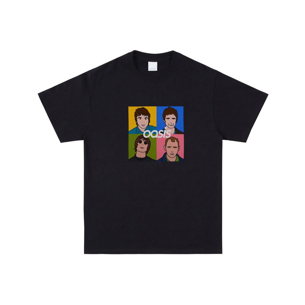 Oasis เสื้อยืด ลายวงร็อควงร็อค blur beatles david bowie beatles nirvana ...