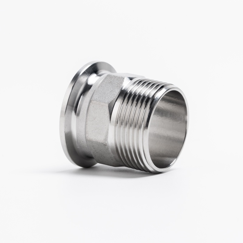 DN15 - DN50 BSP Male 304 Stainless Steel Hex Sanitary Ferrule Connector ...