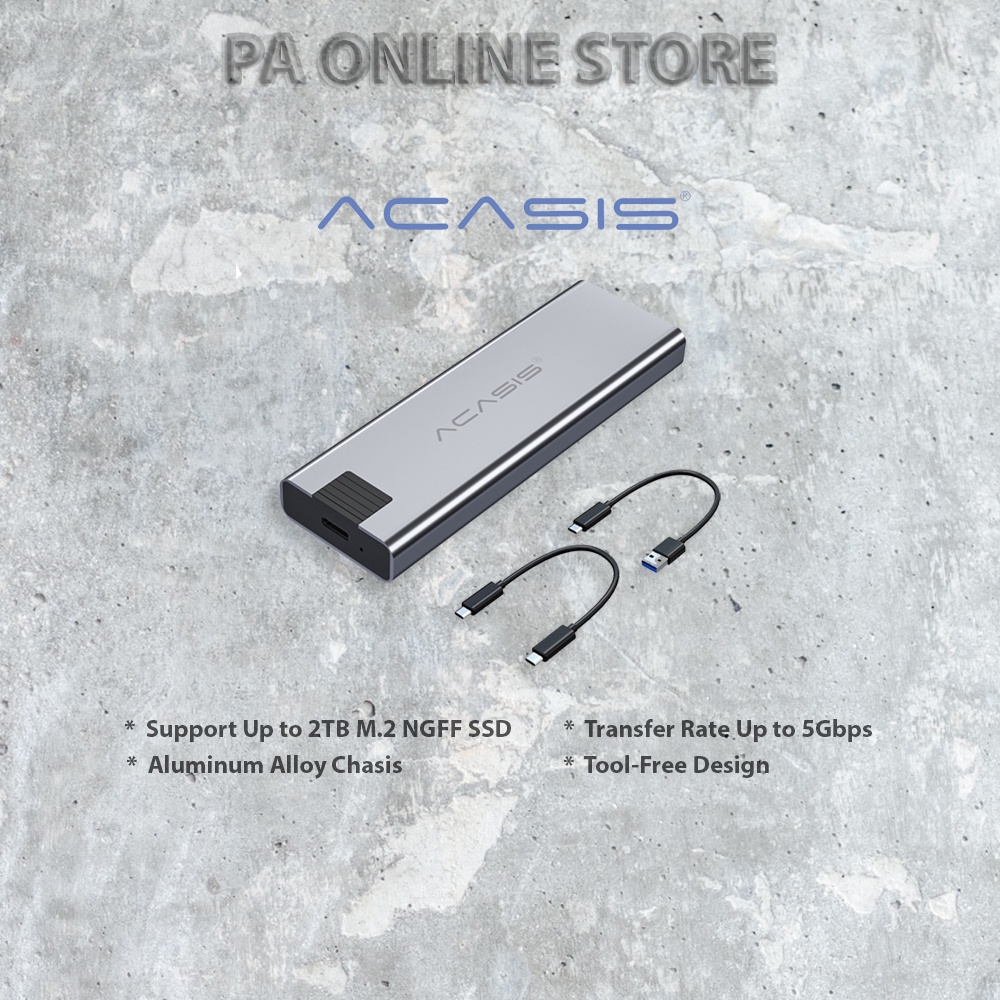 ACASIS M08-GF M.2 NGFF SSD To USB 3.1 Type-C Enclosure | Shopee Singapore