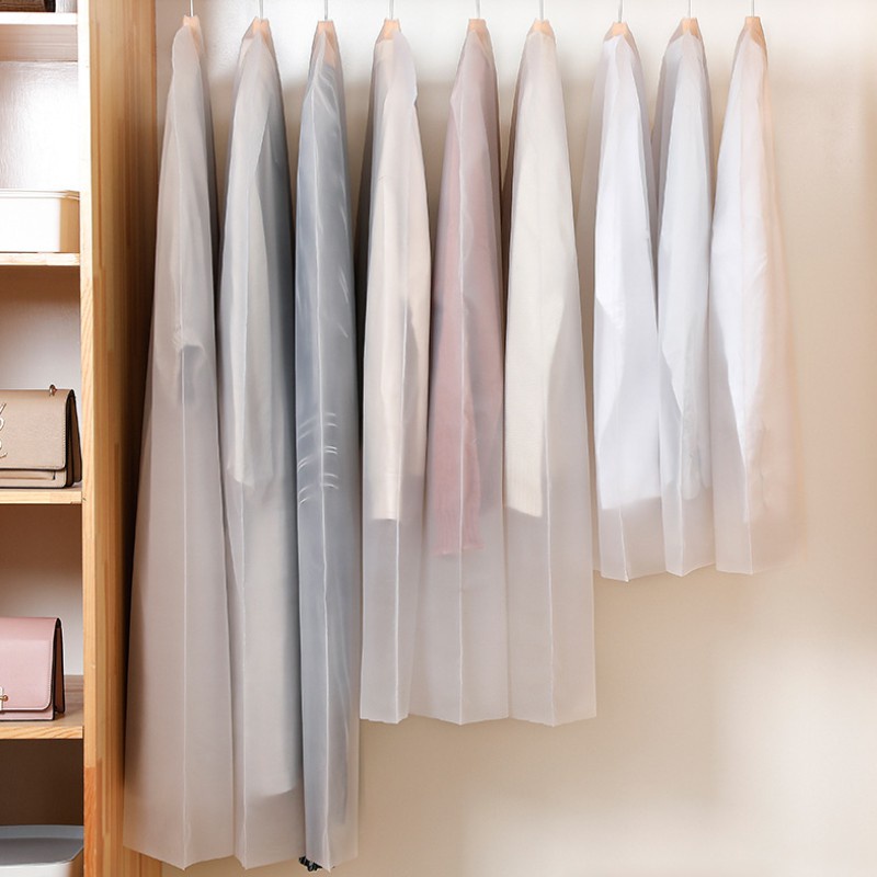 Clothes Organizer Garment Cover Bag Suit Overcoat Dustproof Plastic ...