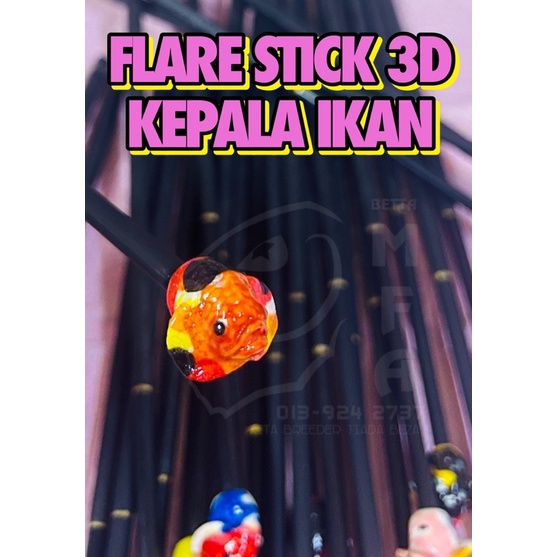 FLARE STICK 3D KEPALA IKAN (RANDOM) | Shopee Singapore